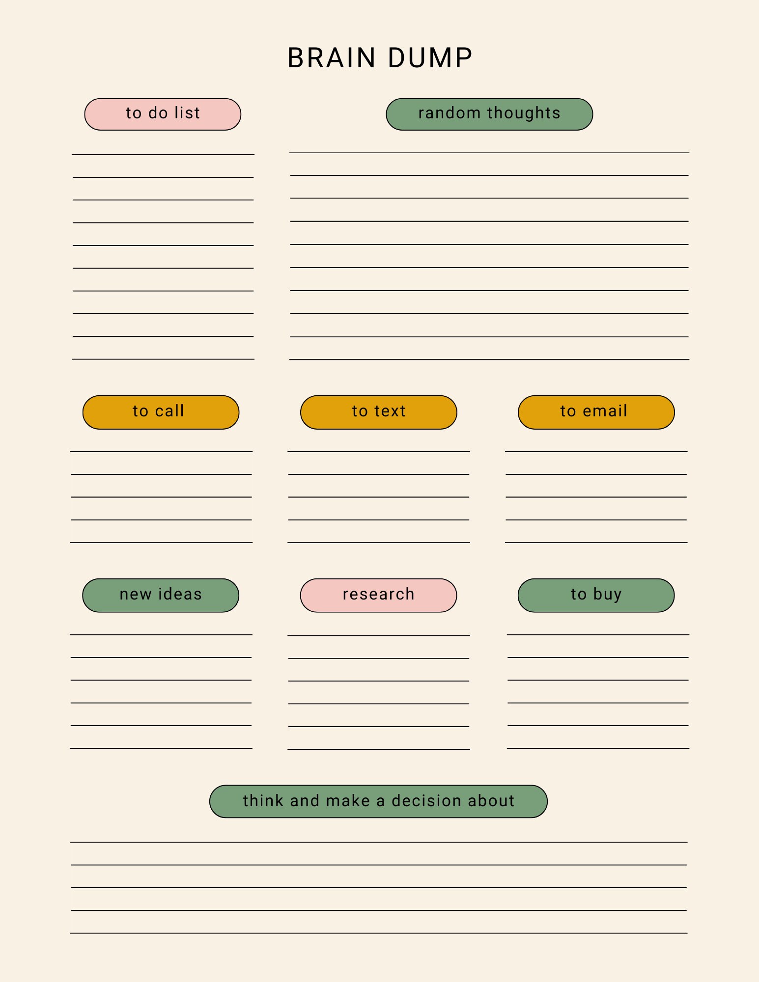 Daily Digital Planner, Instant Download, Printable Planner, Minimal ...