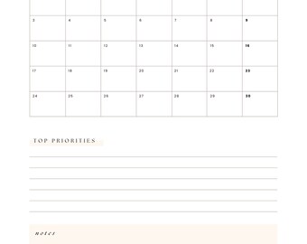 April Weekly Planner, Digital Planner, Instant Download, Minimal ...