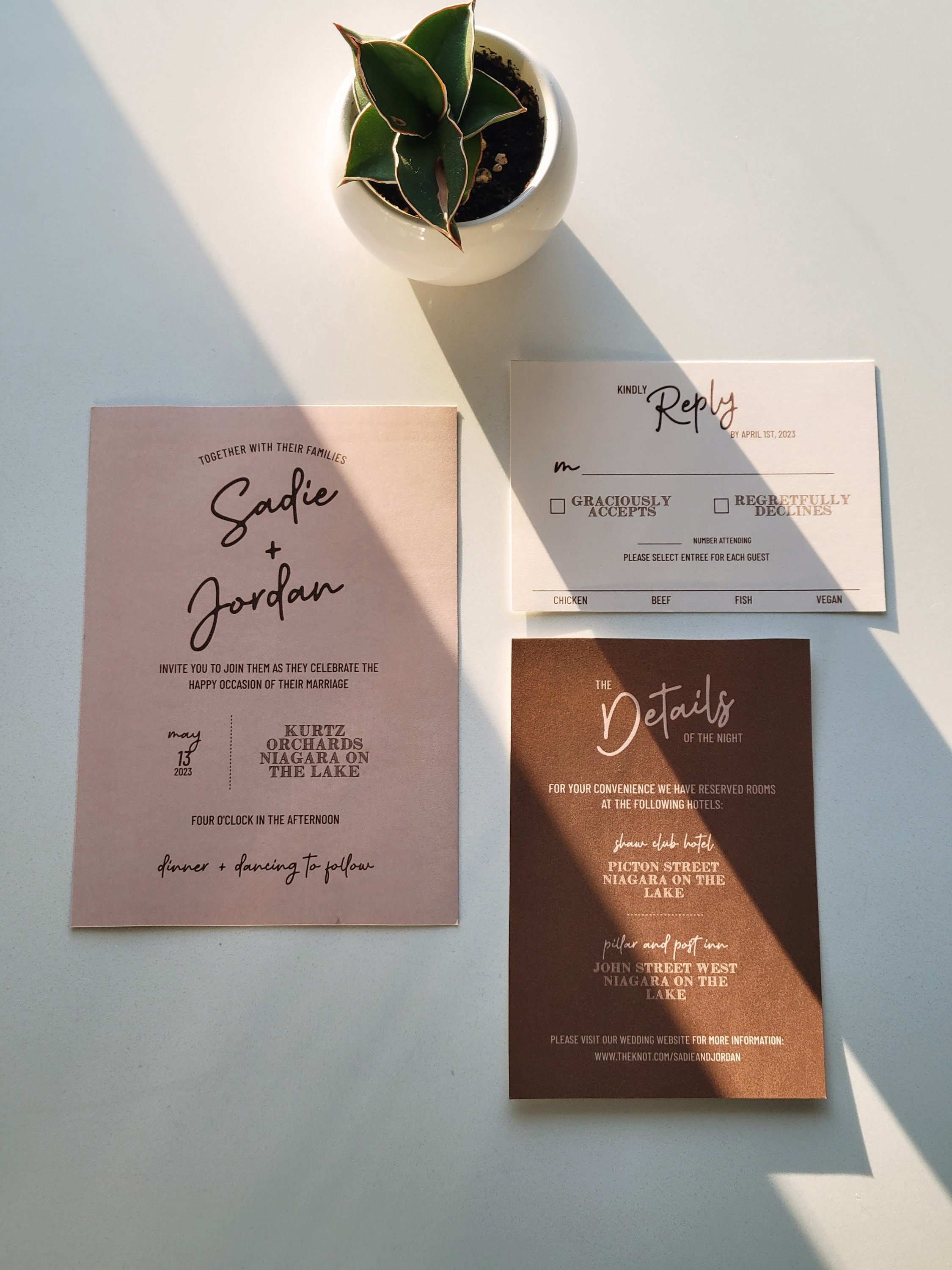 Earth Tones Simple Boho Wedding Invitation Template Bundle Minimalist ...