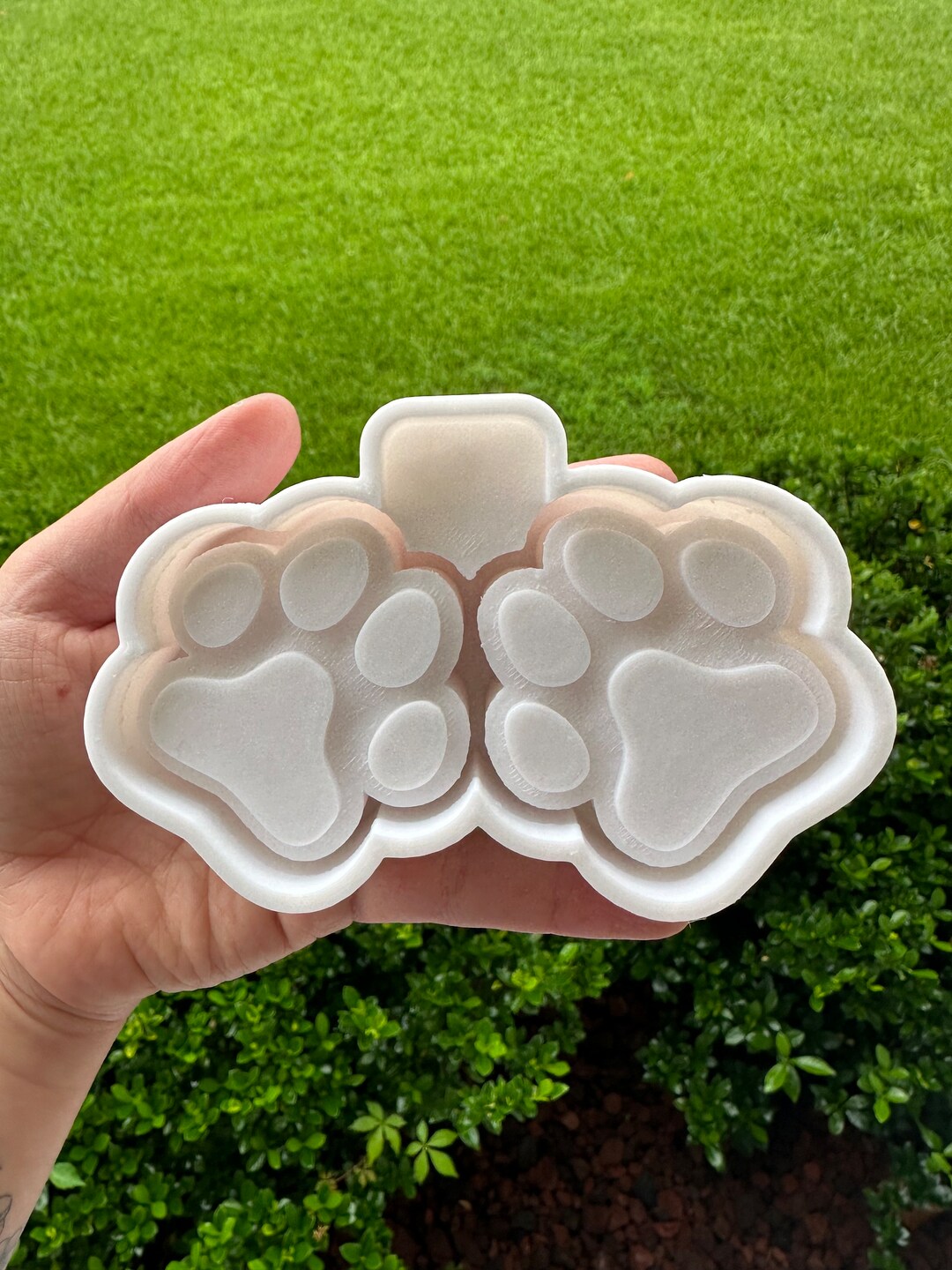 Freshie Mold, Paw Print Vent Clips Mold, Freshie Supplies, Silicone ...
