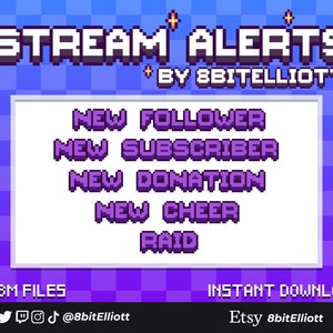 Twitch Steam Alert Pack | Animated | Webm | Sub Alert | Cheer Alert ...