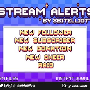 Twitch Steam Alert Pack Animated Webm Sub Alert Cheer Alert Follower ...