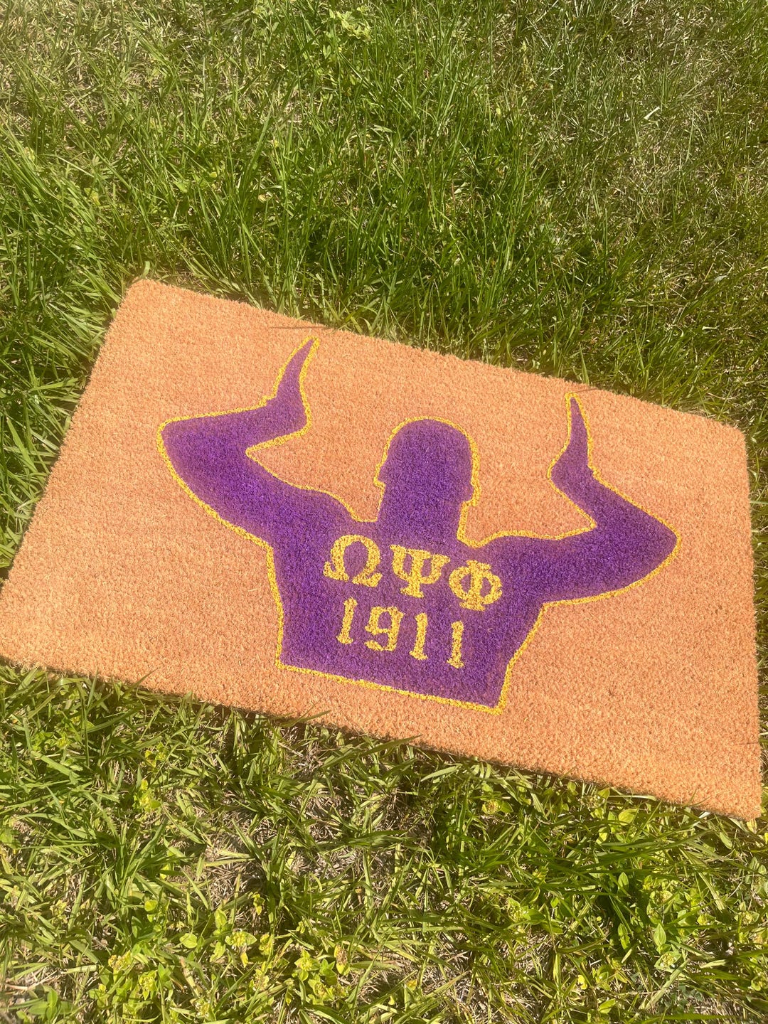 Omega Psi Phi Doormat | 1911 Paraphernalia | Fraternity Door Mat - Etsy