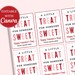 Valentines Day Sweet Treat Tag, Valentines Day Cards for Kids Classroom ...