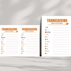 Emoji Pictionary, Thanksgiving Game, Emoji Guess Game, Printable Fall ...