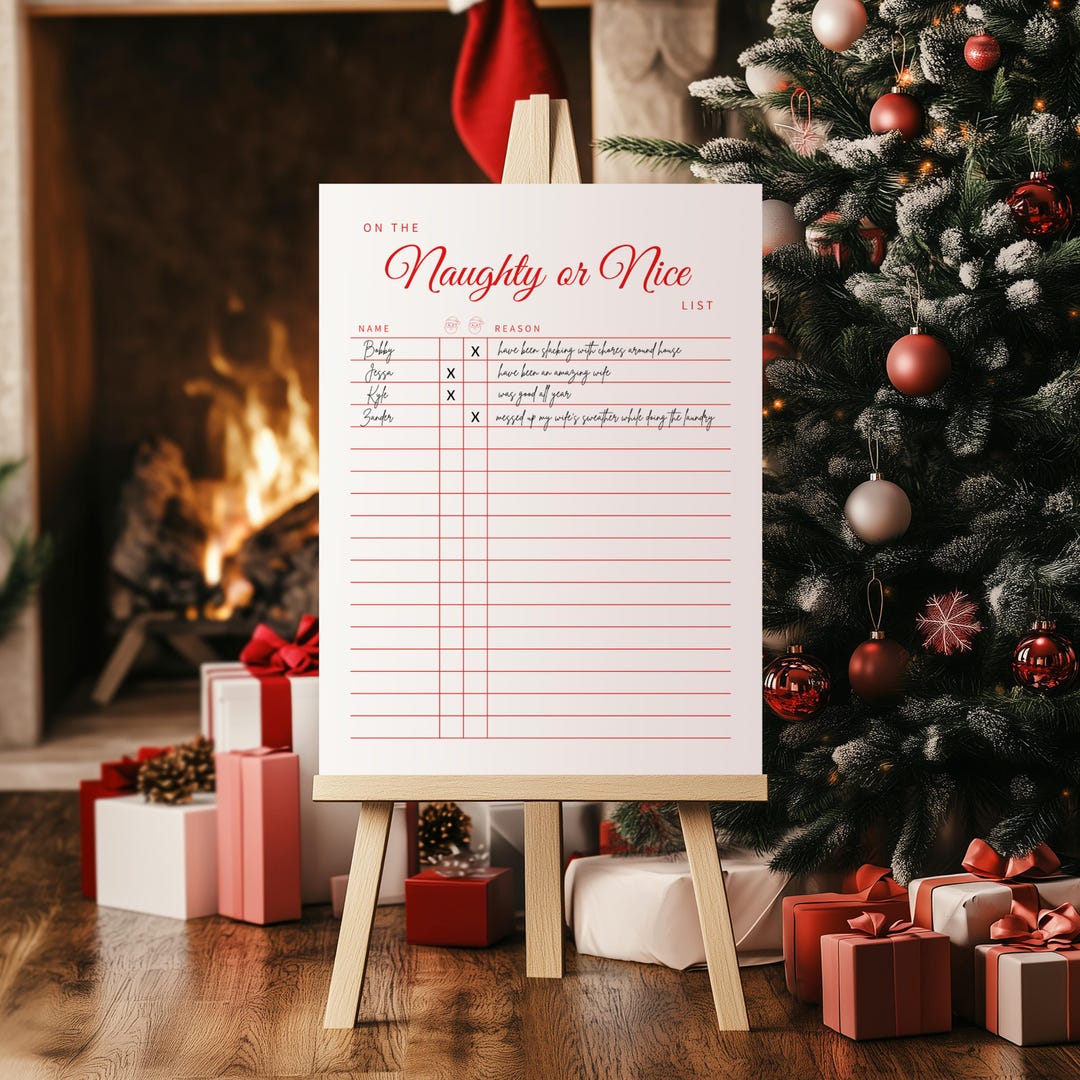 On the Naughty or Nice List? Fun Christmas Party Printable Activity ...