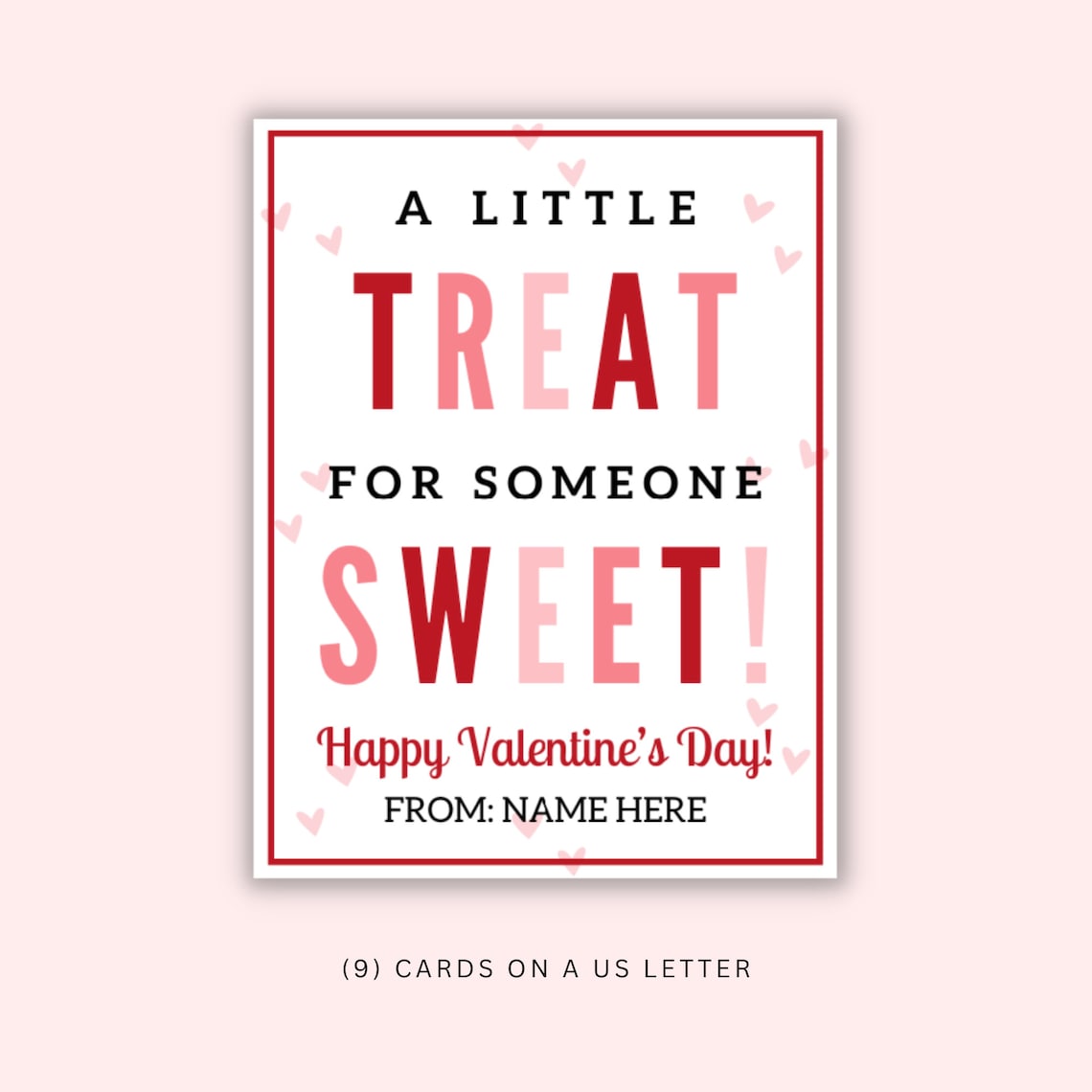 Valentines Day Sweet Treat Tag, Valentines Day Cards for Kids Classroom ...