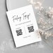 Bartender QR Code Tip Sign Template, Virtual Tips Sign, Venmo and Cash ...