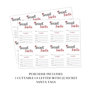 Printable Secret Santa Questionnaire, Christmas Gift Exchange (digital ...