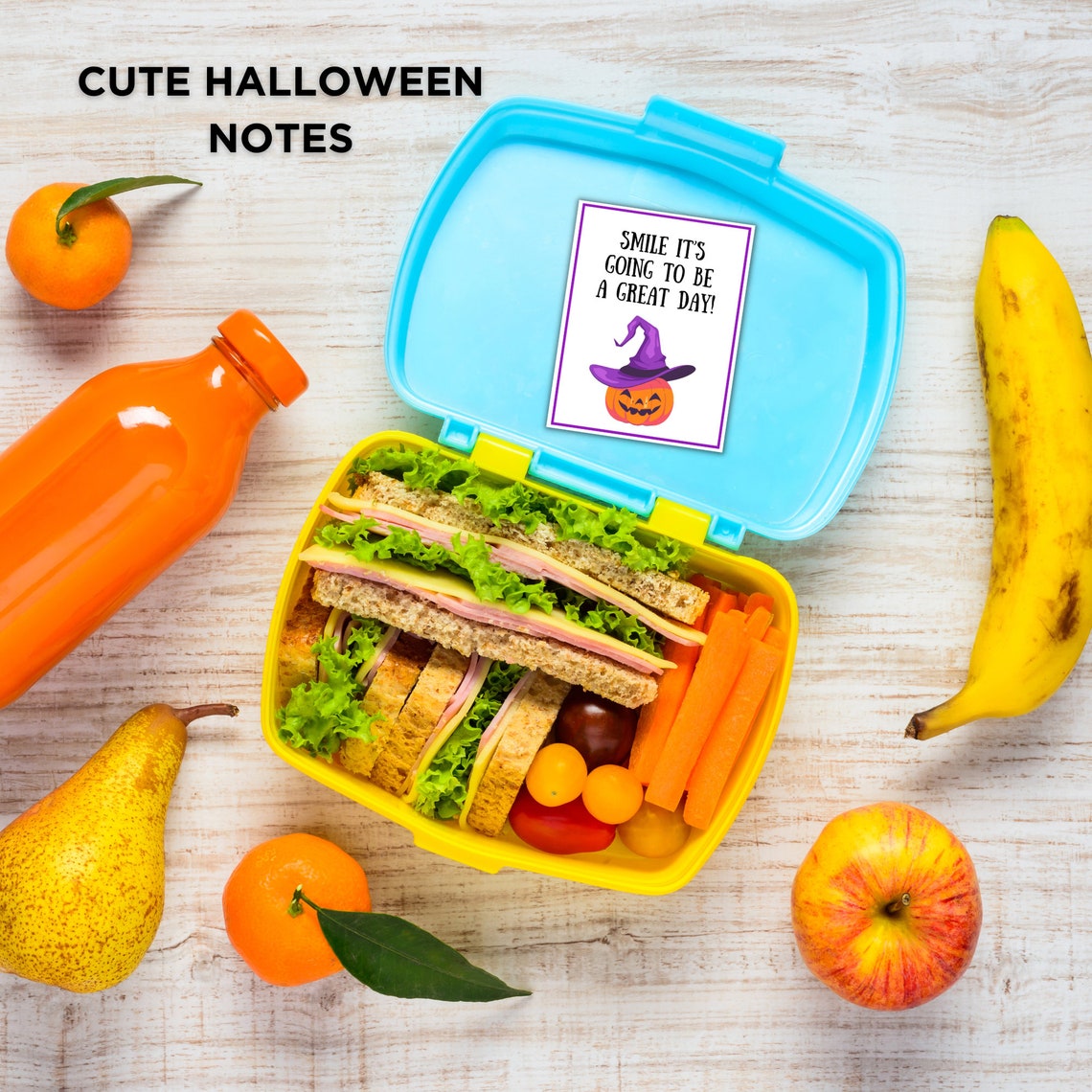 Halloween Lunch Box Notes, Printable Lunch Notes for Kids, Cute ...