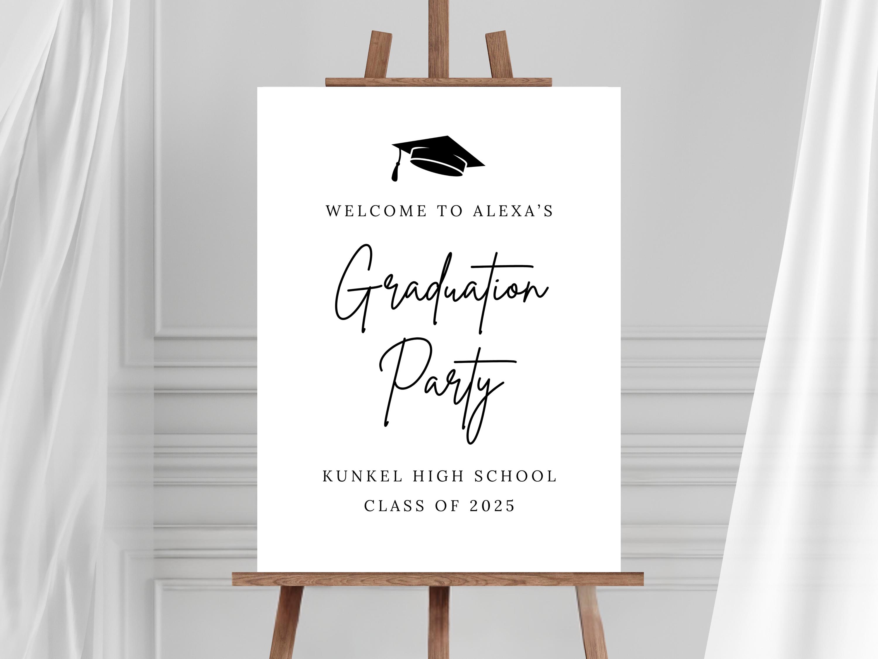 Graduation Party Welcome Sign Template: Editable Canva Poster (instant ...
