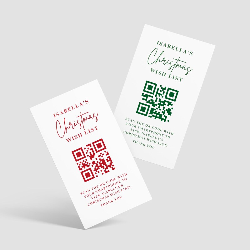 Qr Code Christmas Cards - Etsy