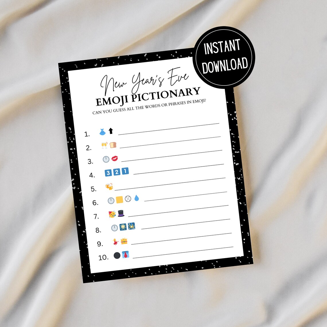 New Years Eve Emoji Pictionary, New Years Eve Party, Games for Adults ...