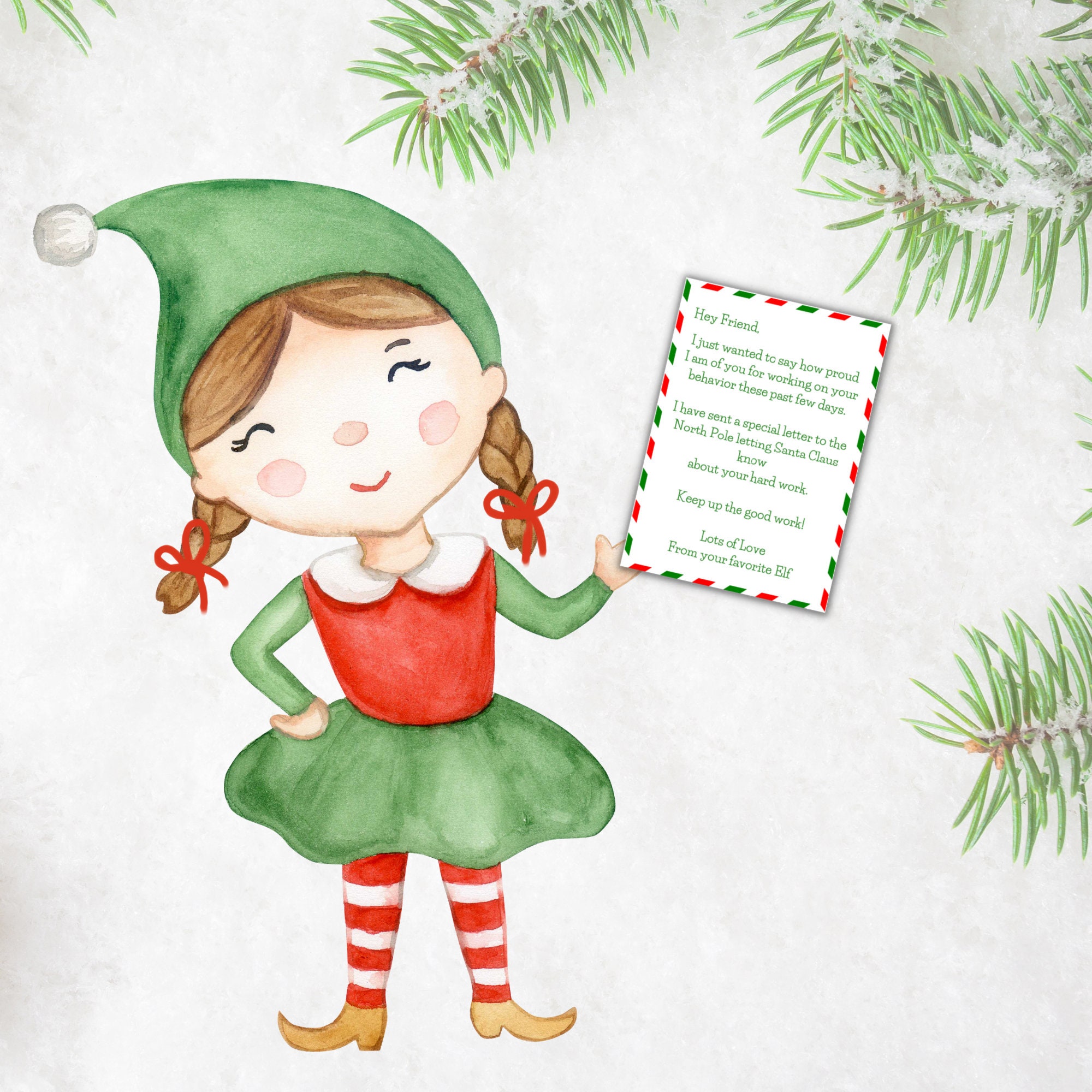 Printable Mini Elf Letters, Nice List Certificate, Hello and Goodbye ...