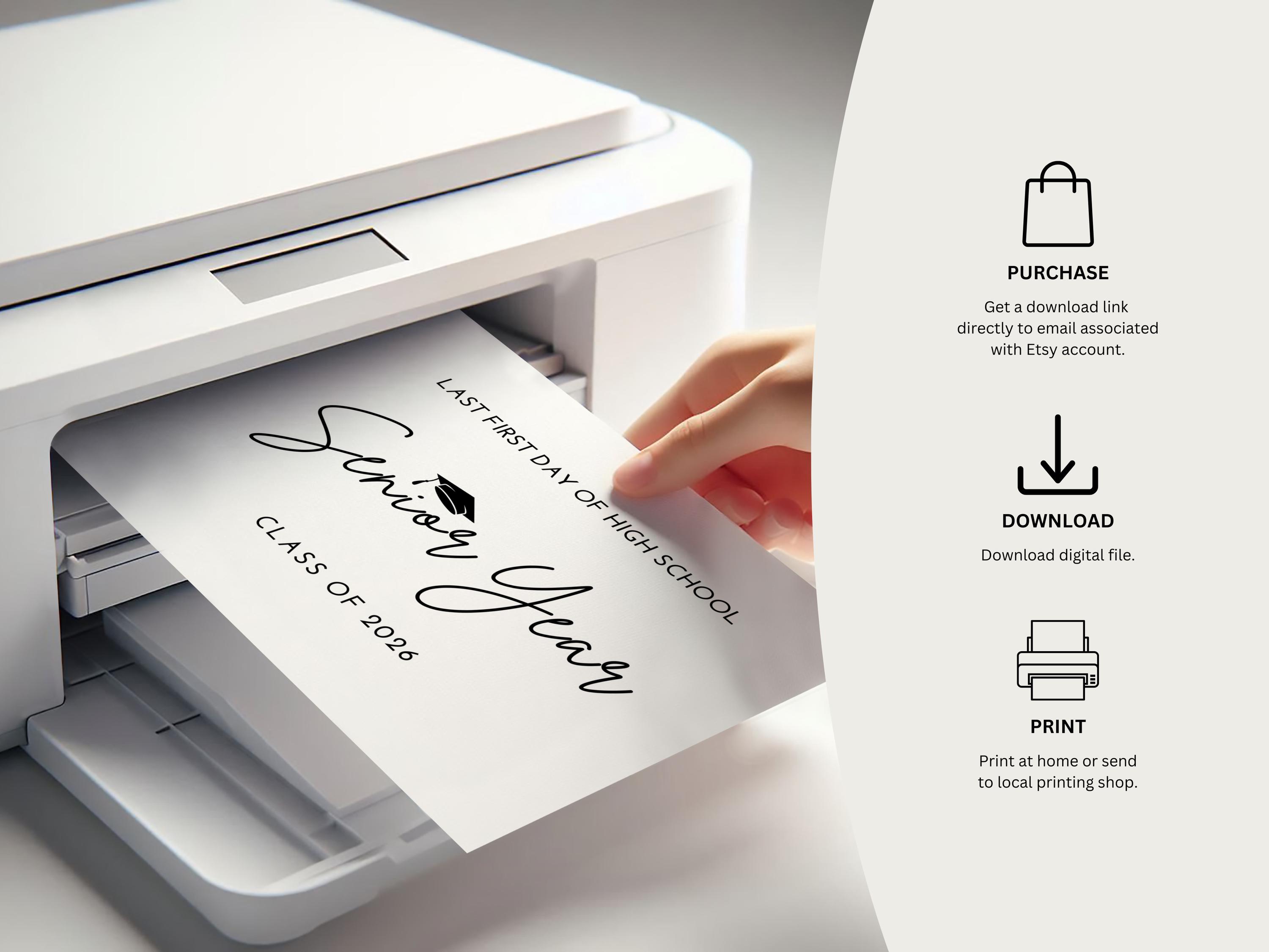 Senior Year Sign: First Day of School Photo Prop (instant Download) - Etsy