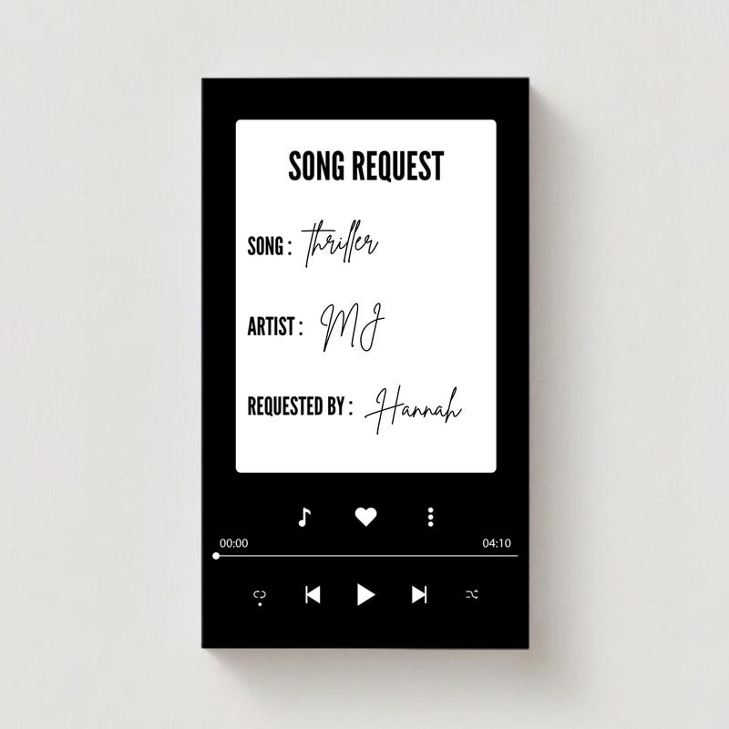 Song Request Cards - Etsy