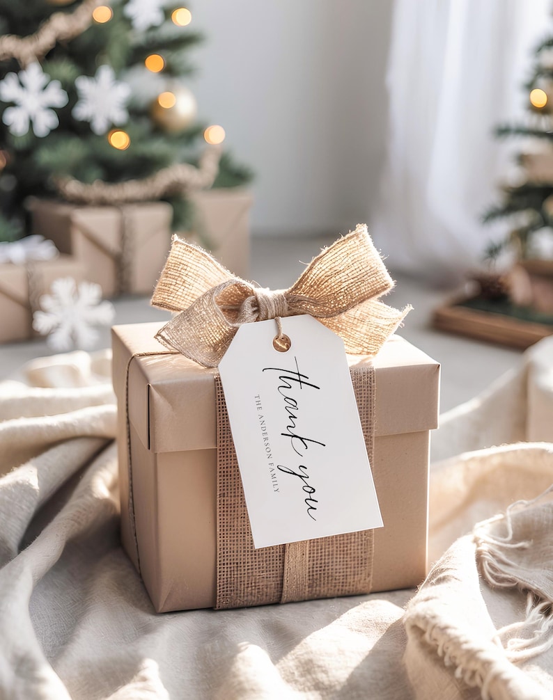Editable Thank You Gift Tag: DIY Printable Canva Template (digital ...
