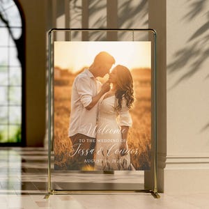 Photo Wedding Welcome Sign, Custom Photo Welcome Poster, Reception Sign ...