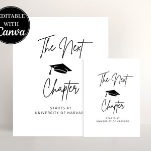 The Next Chapter Sign Template, Graduation Sign, College Sign ...
