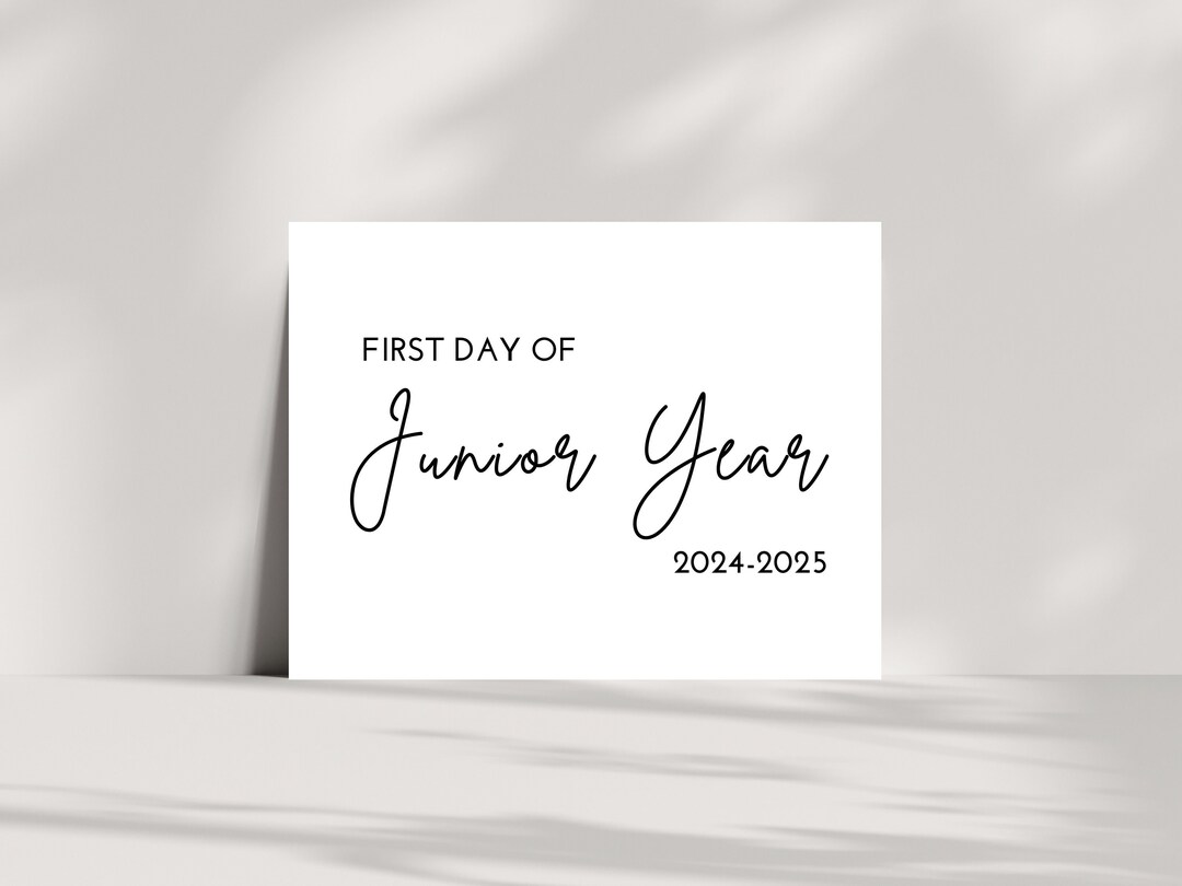 First Day of Junior Year, 11th Grade Sign, First Day of School, Back to ...