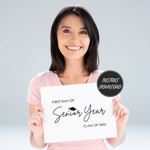 Senior Year Sign: First Day of School Photo Prop (instant Download) - Etsy