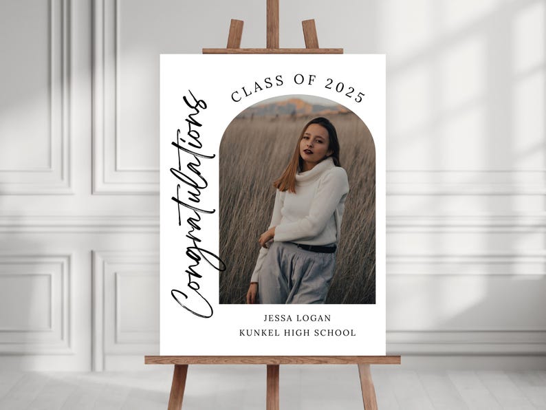 Congratulations Graduation Party Sign, Graduate Photo Celebration Sign ...