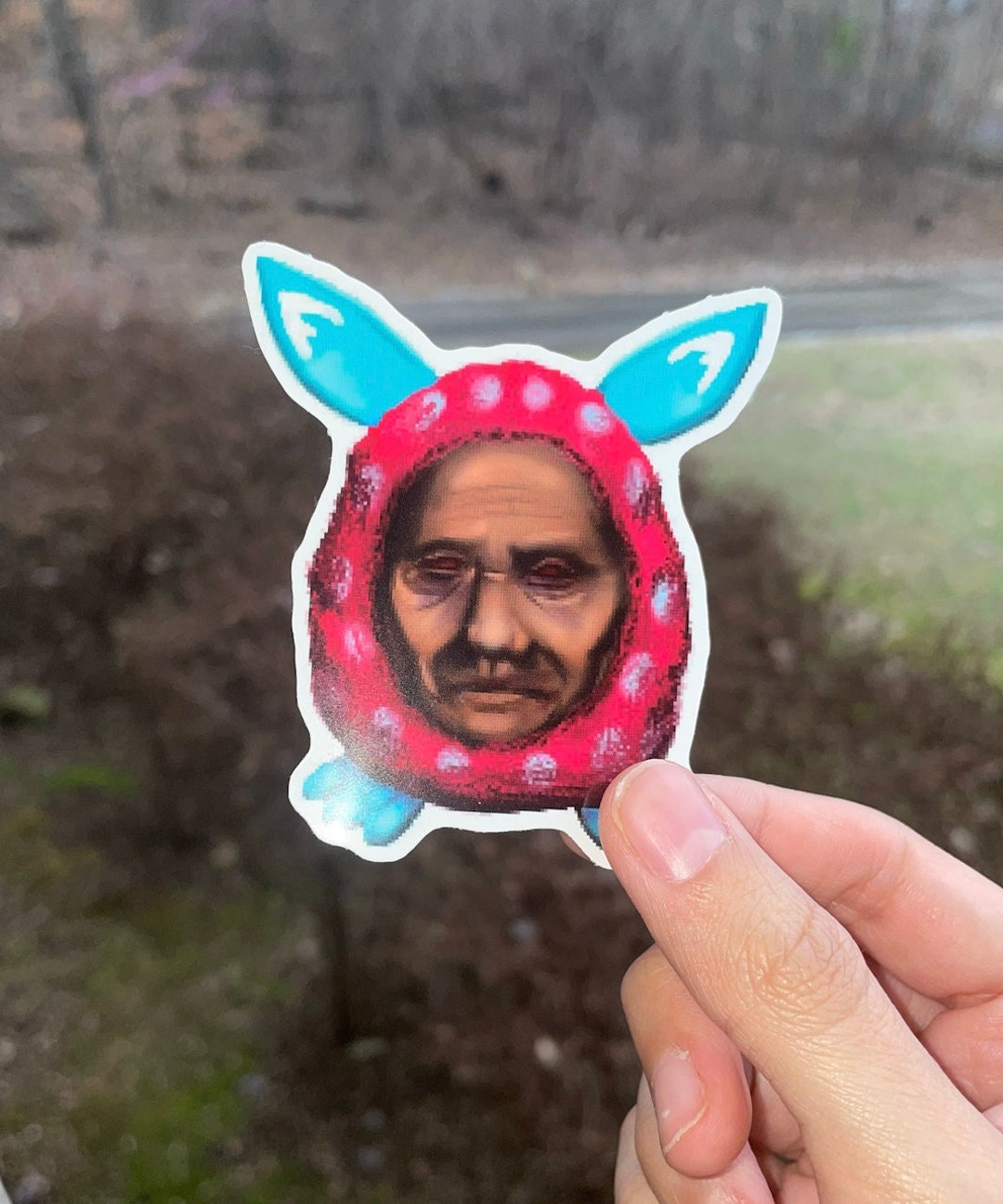 Creepy Furby Toy Funny Horror Pixel Art Sticker - Etsy