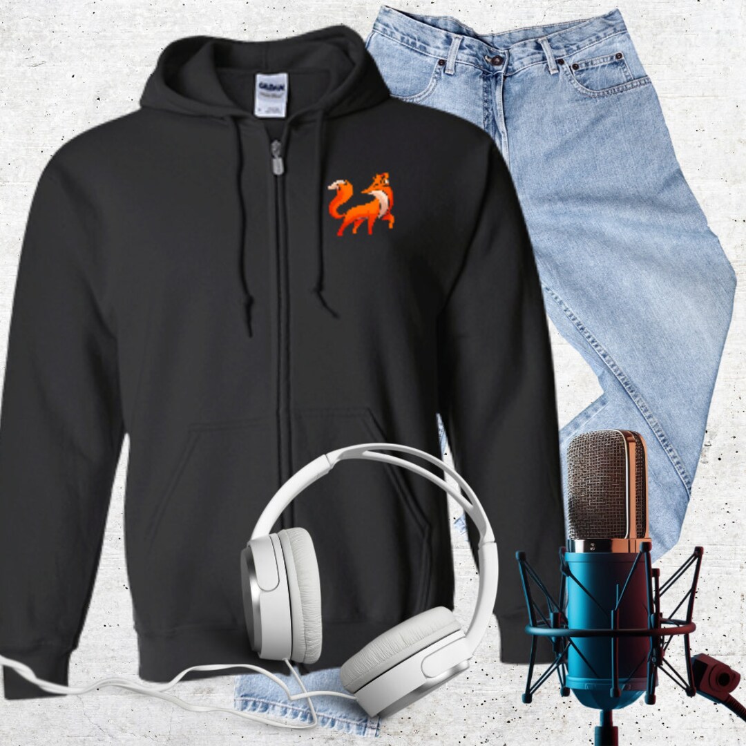 Podfox Media Sassy Fox Zip up Hooded Sweatshirt - Etsy