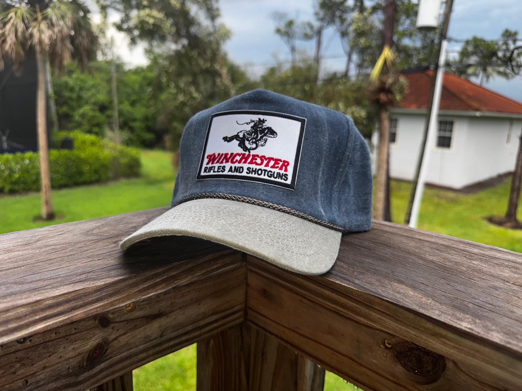 Winchester Patch Hat – Retro Rifles & Shotguns Cap, Two-tone Trucker ...