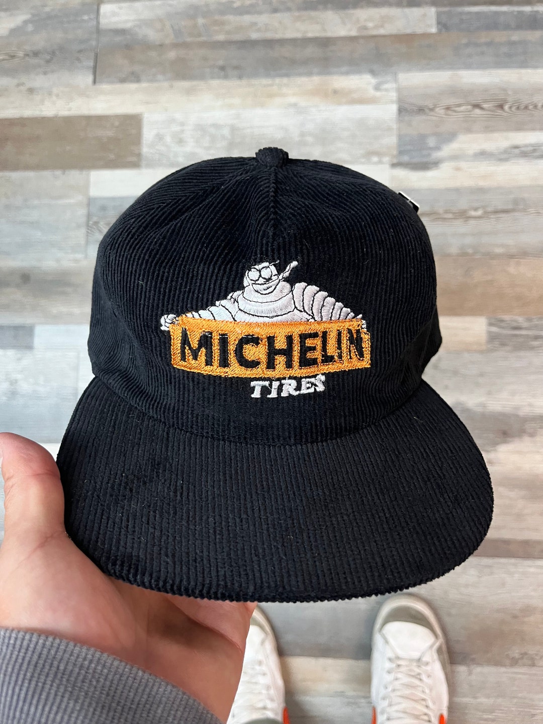 Black Michelin Tires Embroidered Corduroy Hat - Etsy