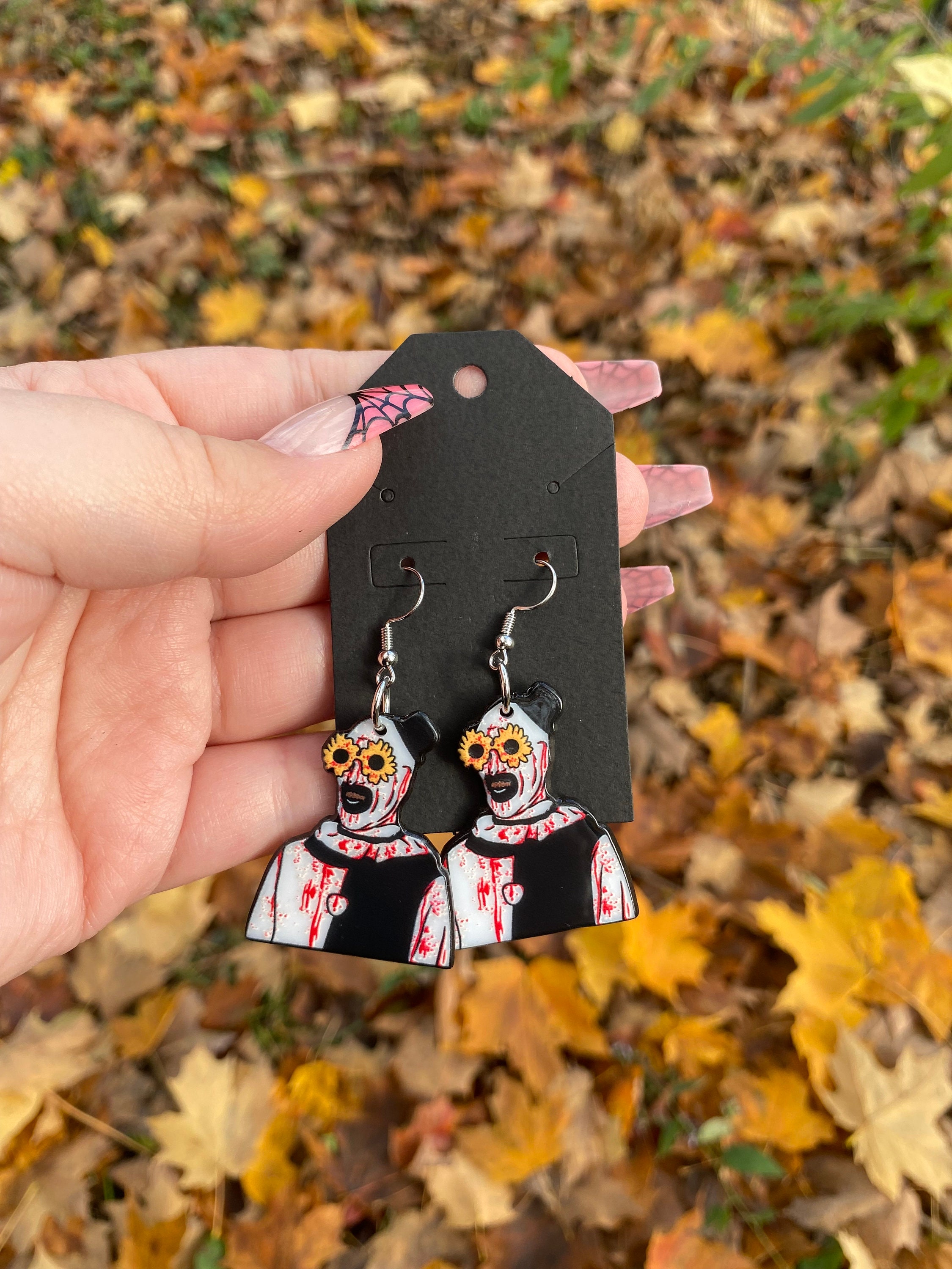 Horror Movie Inspired Earrings, Terrifier - Etsy