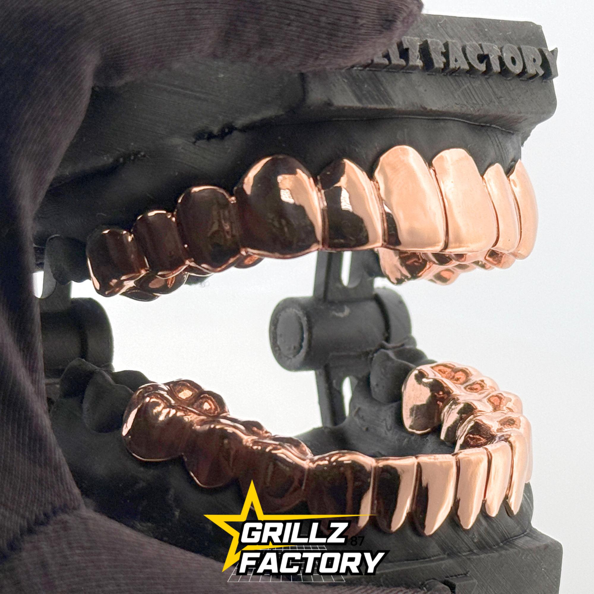 Custom Rose Gold Grillz: 10K/14K Gold or 925 Silver, Mold Kit - Etsy