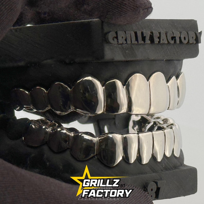 Winter White Gold Grillz: Metallic Finish, Free Mold Kit - Etsy