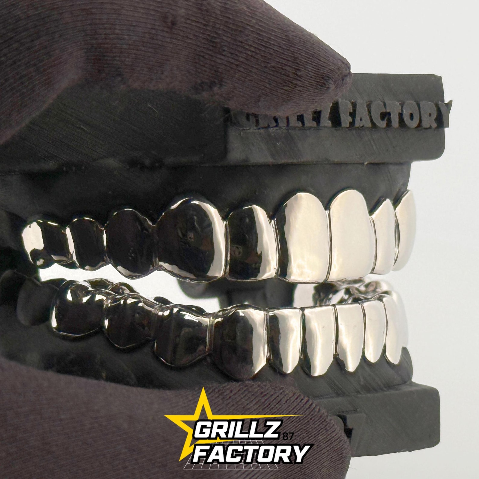 Winter White Gold Grillz: Metallic Finish, Free Mold Kit - Etsy
