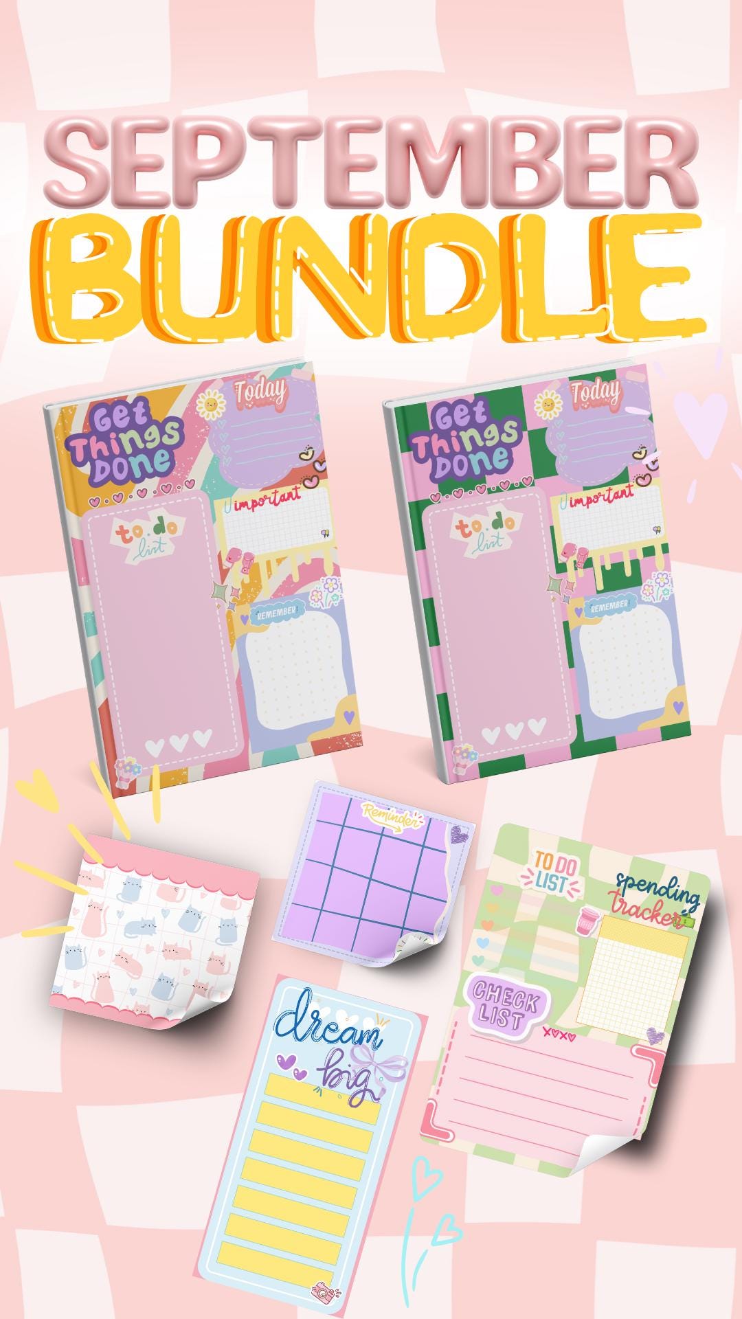 Editable Canva Templates for Planner, Sticky Notes & Memo Pad | Digital ...