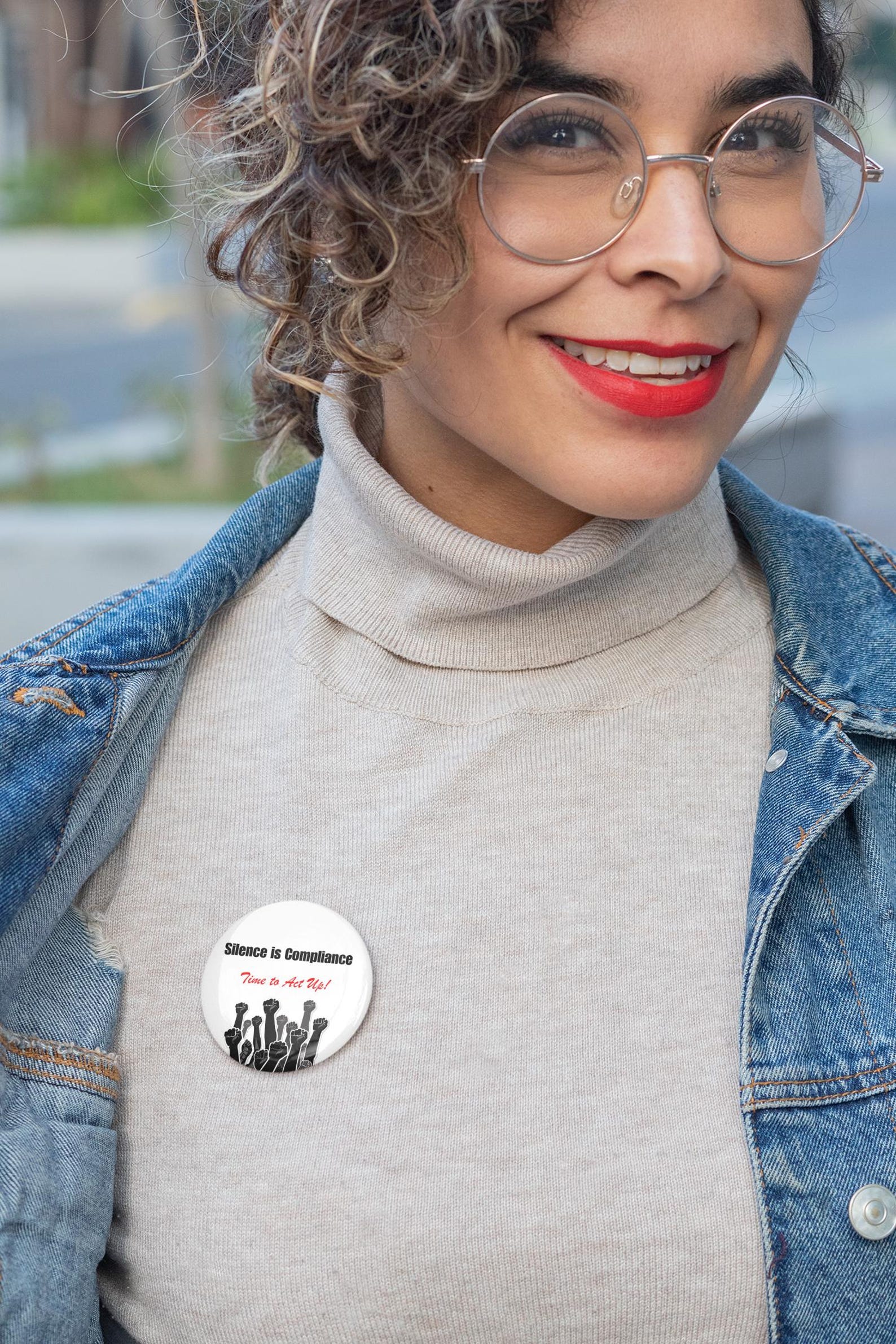 Silence is Compliance Button | Activist Pin | Social Justice Accessory ...