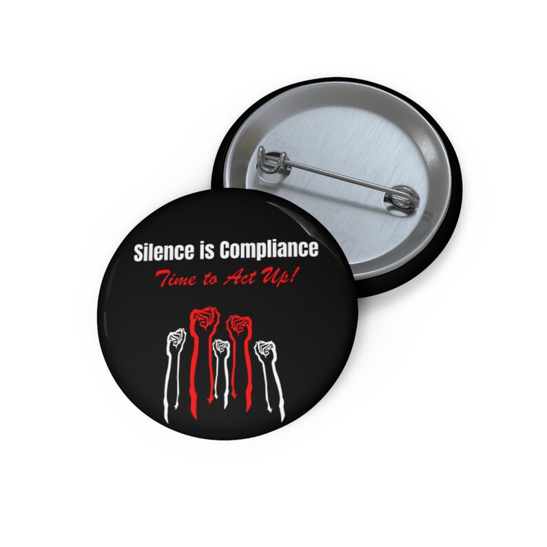 Resistance Pin Silence is Compliance Button Activist Pin Social Justice ...