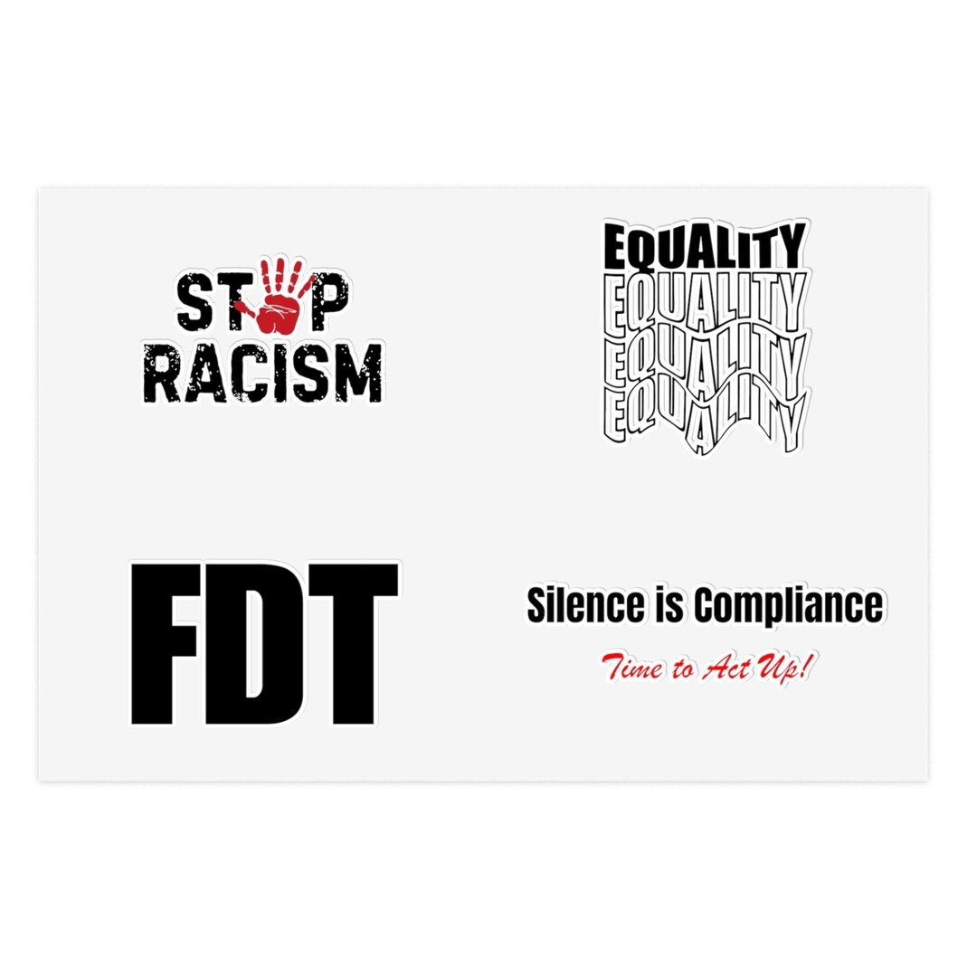 Empowering Sticker Sheets for Activism, Stop Racism, Social Justice ...