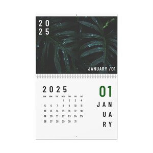 2025 Botanical Wall Calendar Minimalist Nature-inspired Monthly Planner ...