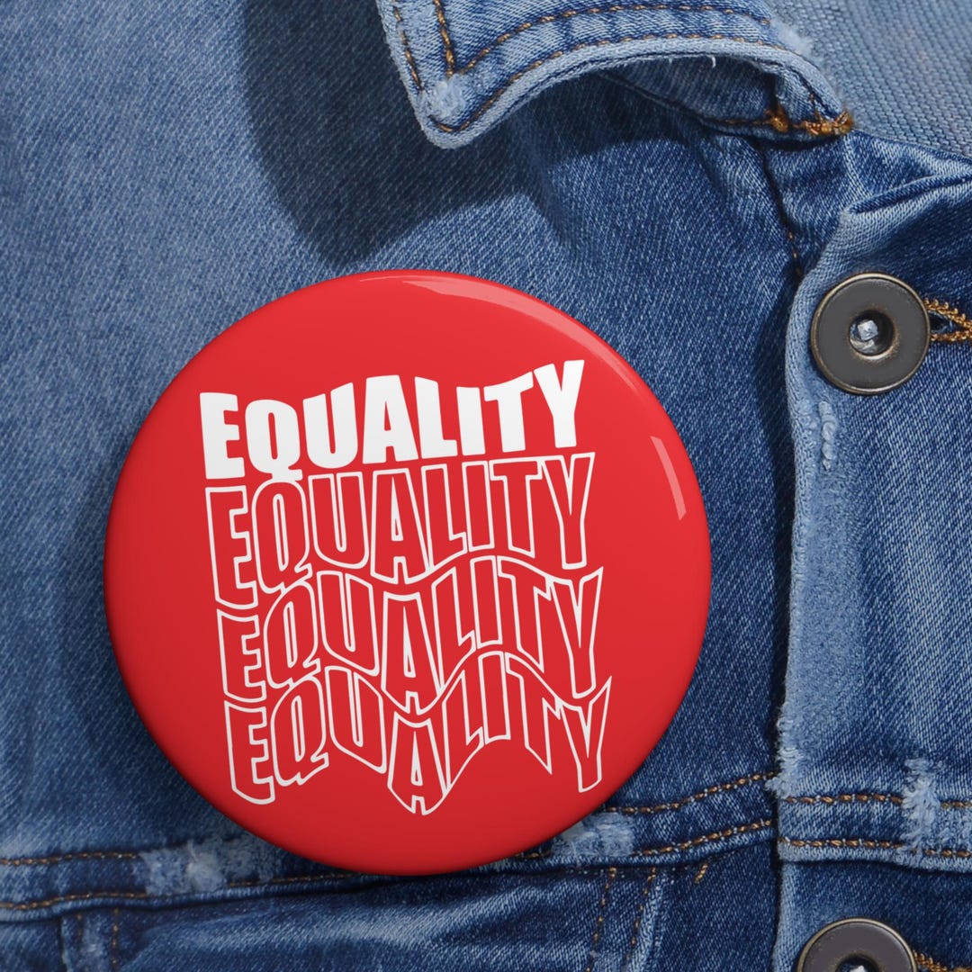 Black History Month Equality Button Social Justice Pin Black Background ...