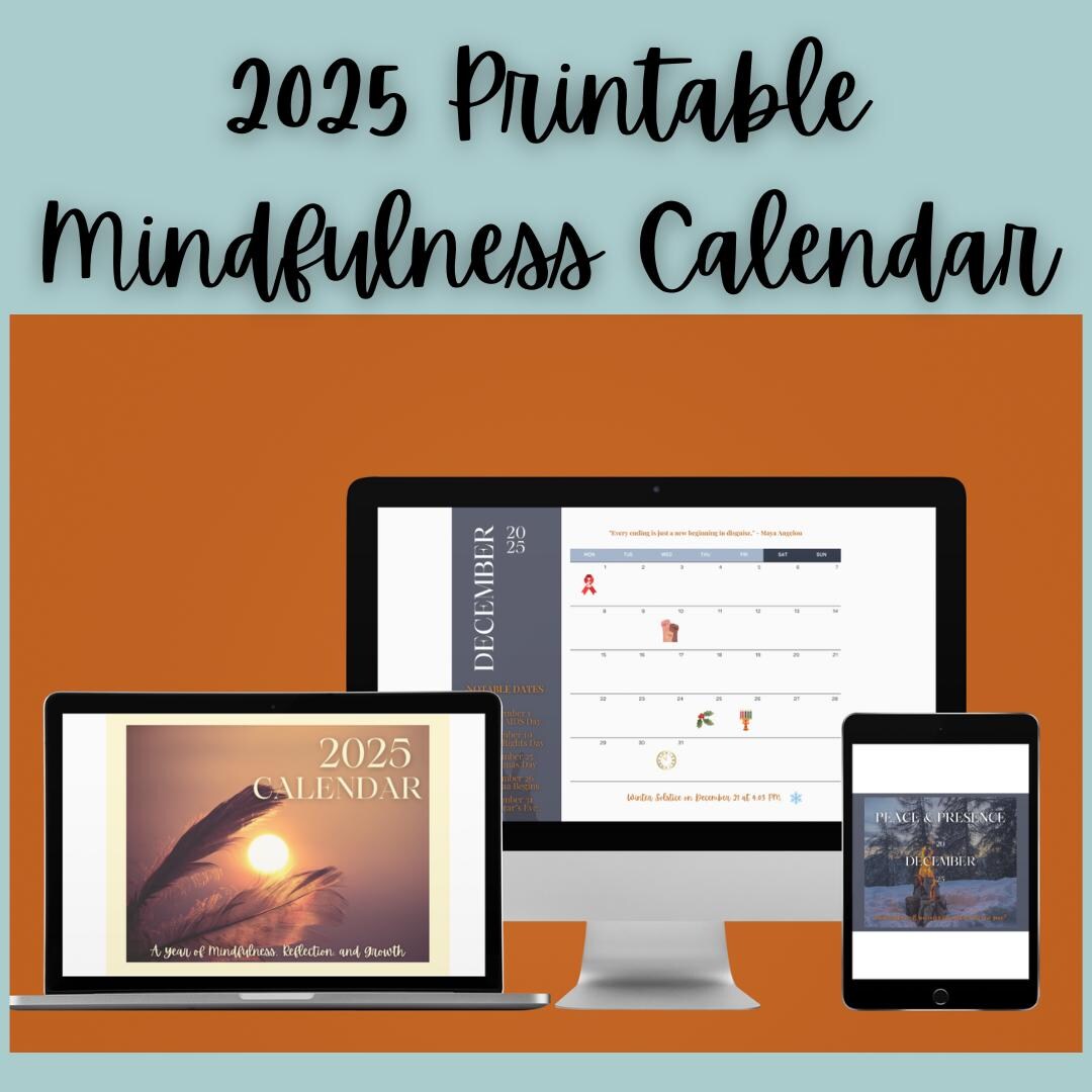 2025 Mindfulness Calendar: Printable Planner for Reflection and Growth ...