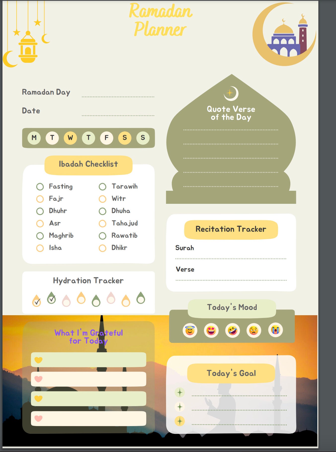 RAMADAN PLANNER - Etsy