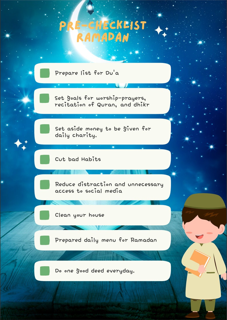 Pre-checklist Ramadan - Etsy