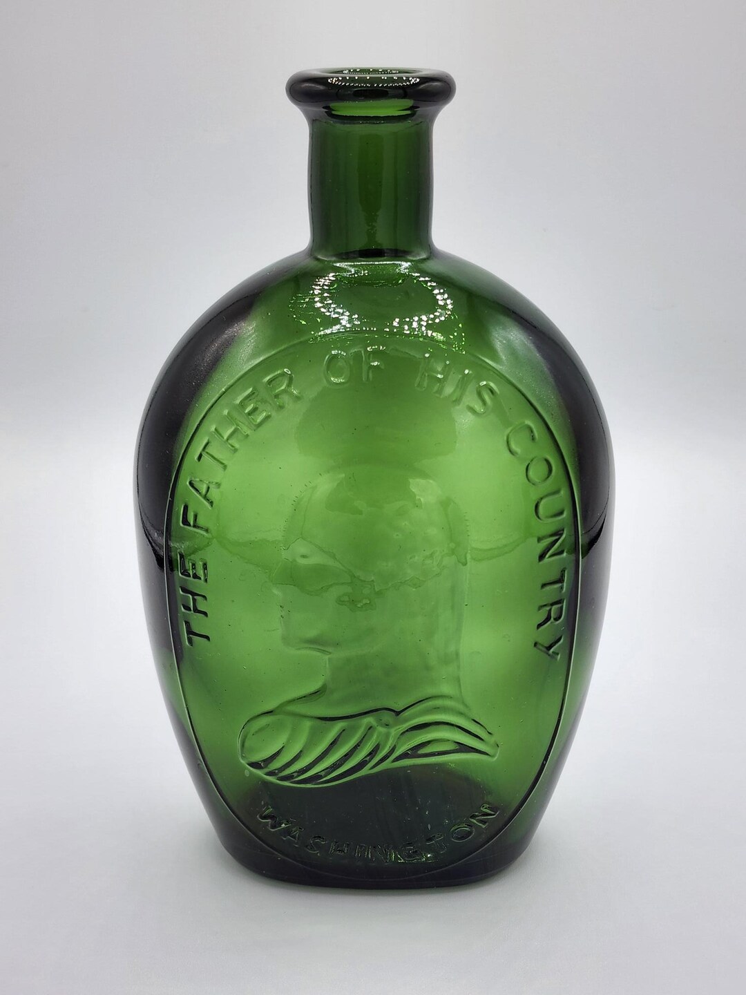 Dark Green "the Father of His Country" Washington Flask/ Bottle - Etsy