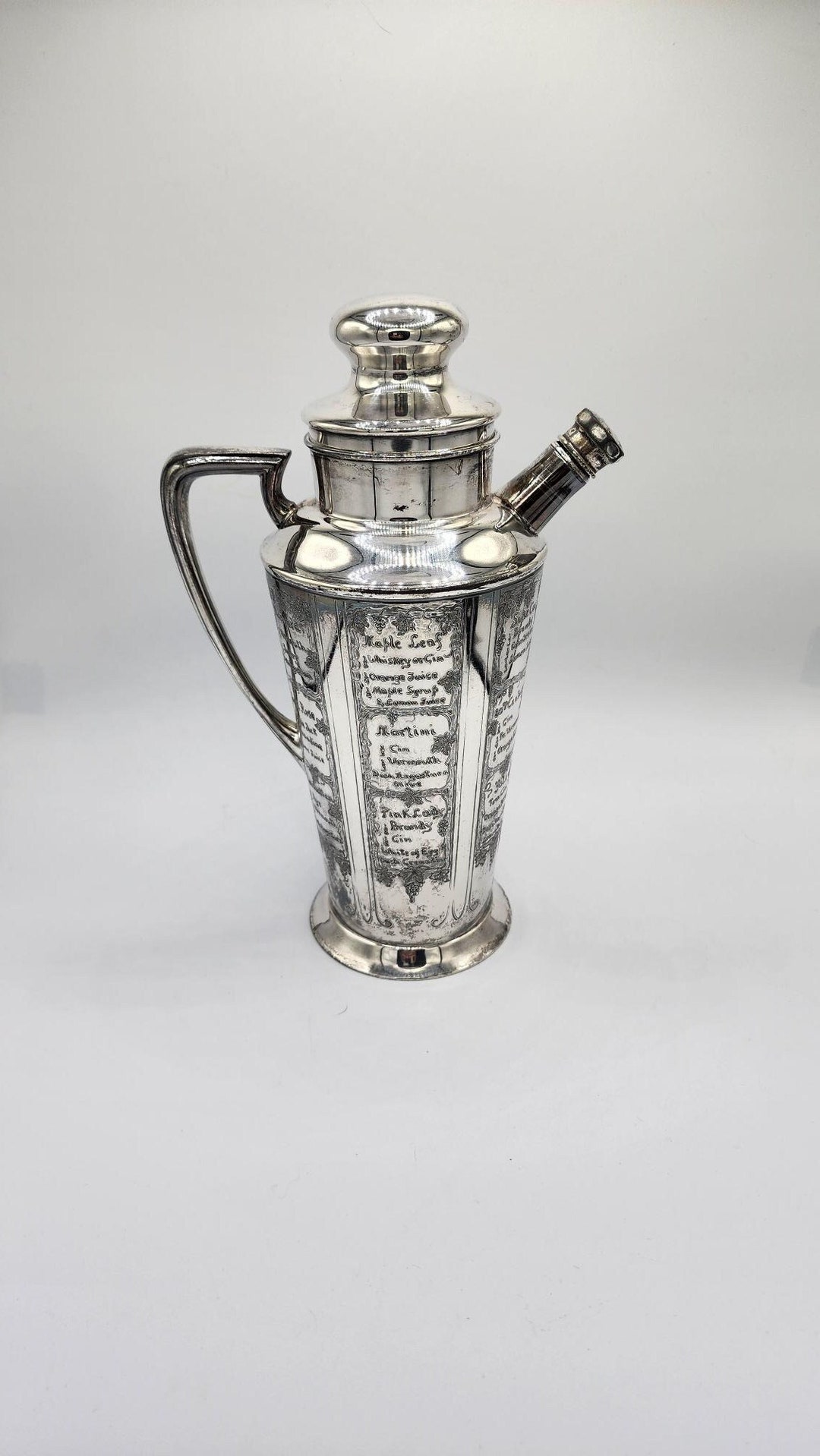 Vintage Barware: 1930s Apollo Bernard Rice & Sons Cocktail Shaker With ...