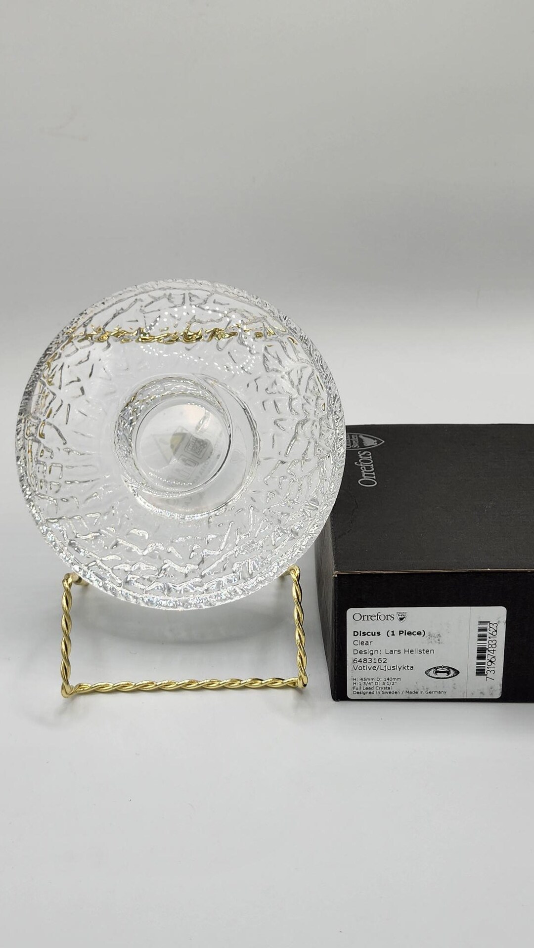 Candle Decor! Orrefors "discus" Full Lead Crystal Tealight/votive ...