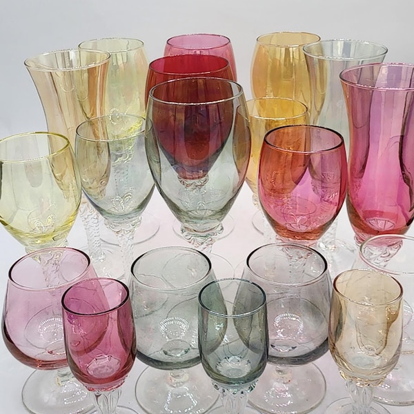 Colored Stemware - Etsy