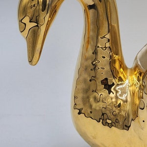 Golden Ticket: Beautiful 22K Golden Swan Planter - Etsy