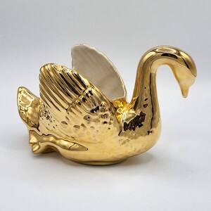 Golden Ticket: Beautiful 22K Golden Swan Planter - Etsy
