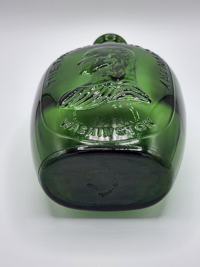 Dark Green "the Father of His Country" Washington Flask/ Bottle - Etsy